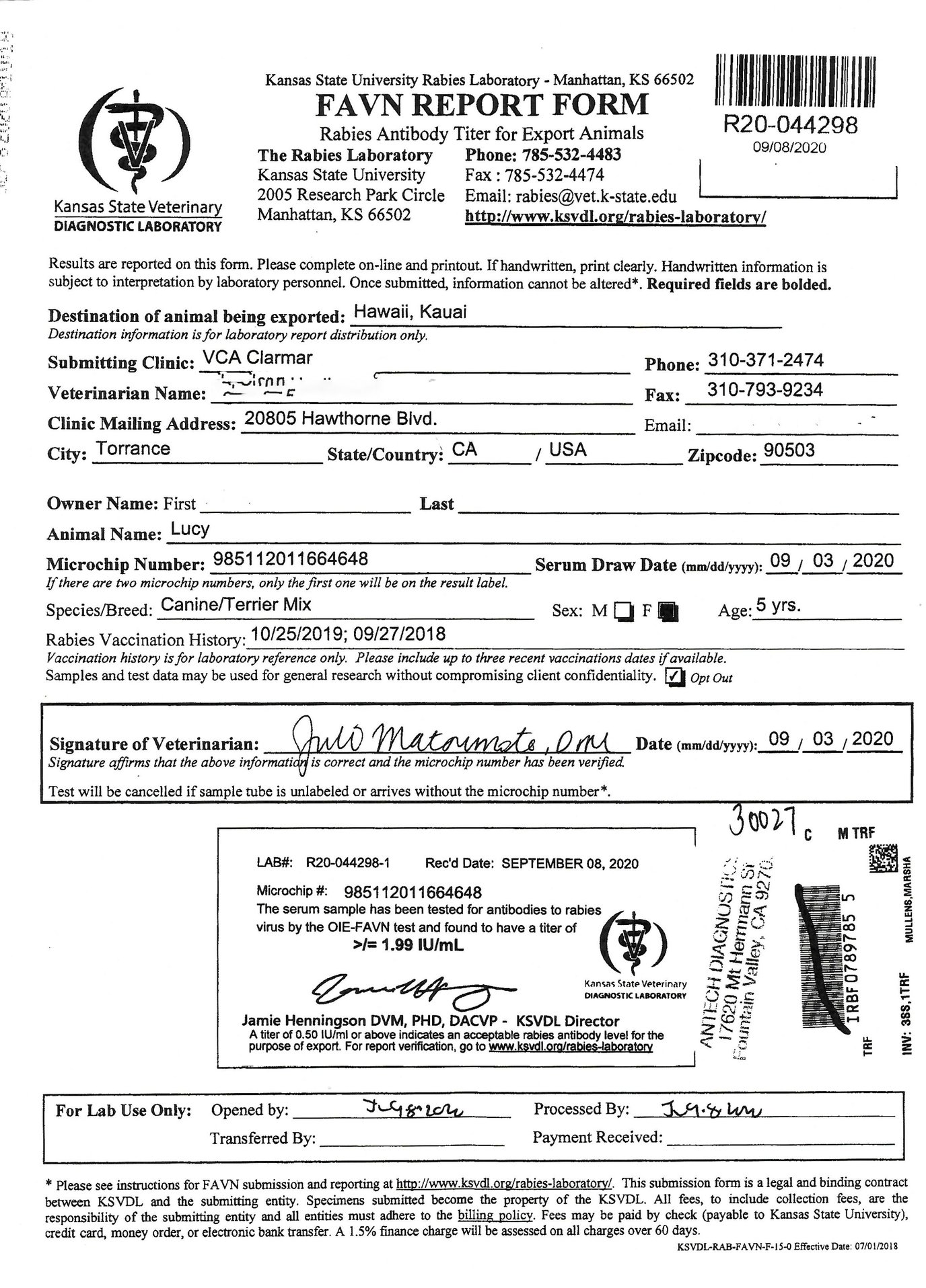 Hawaii: Sample Documents